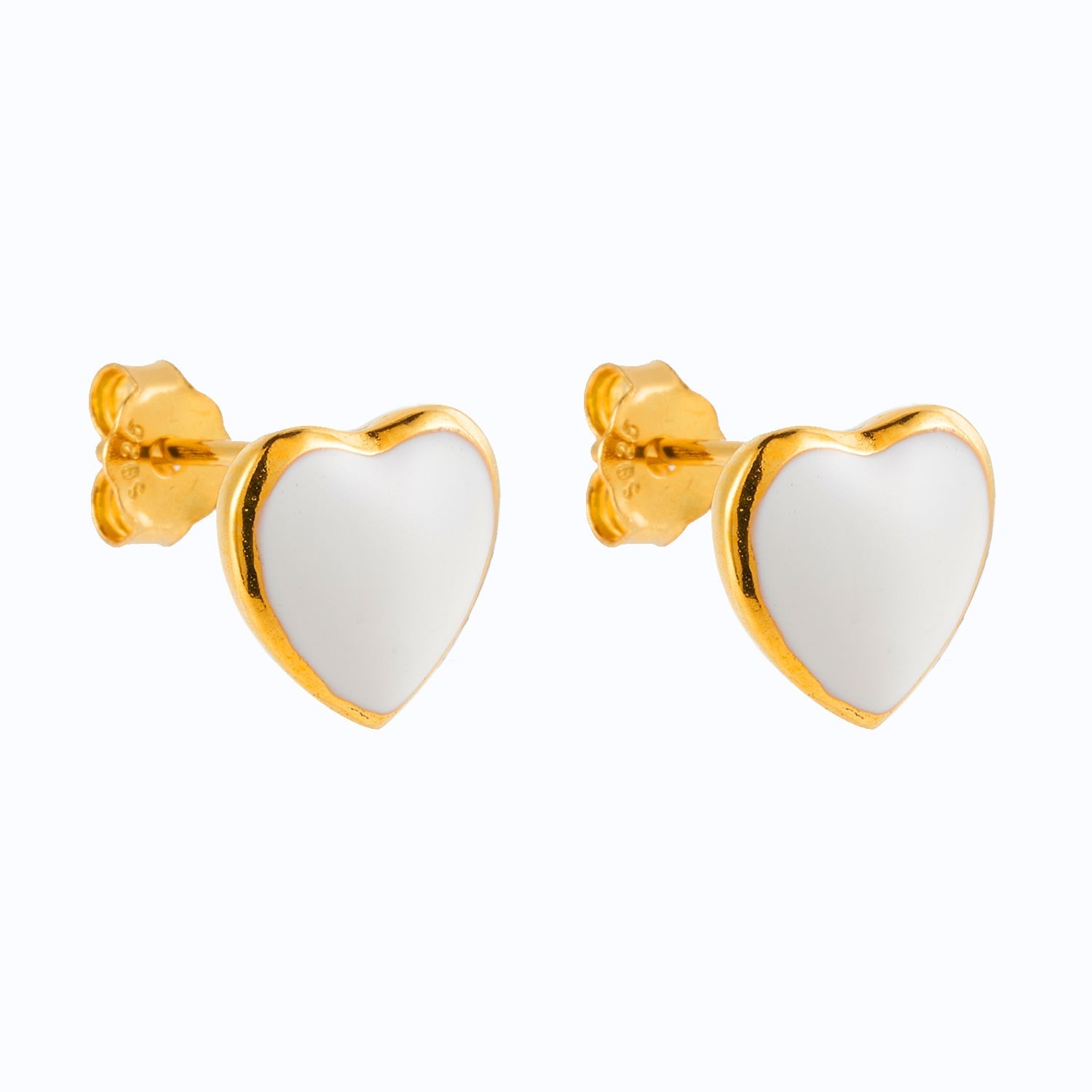 MARBLE HEART STUD – Amour & Bijoux